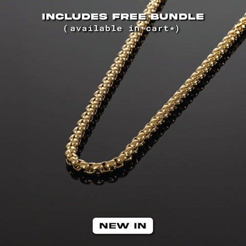 Minimal Gold Box Chain Necklace – RoseGold & Black Pty Ltd