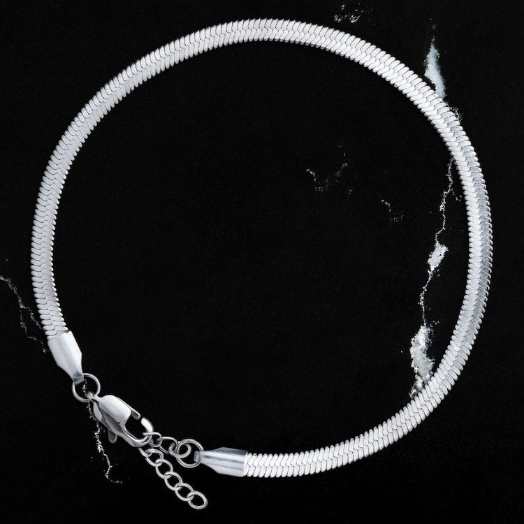 SilverMinimal Snake Chain Bracelet – RoseGold & Black Pty Ltd
