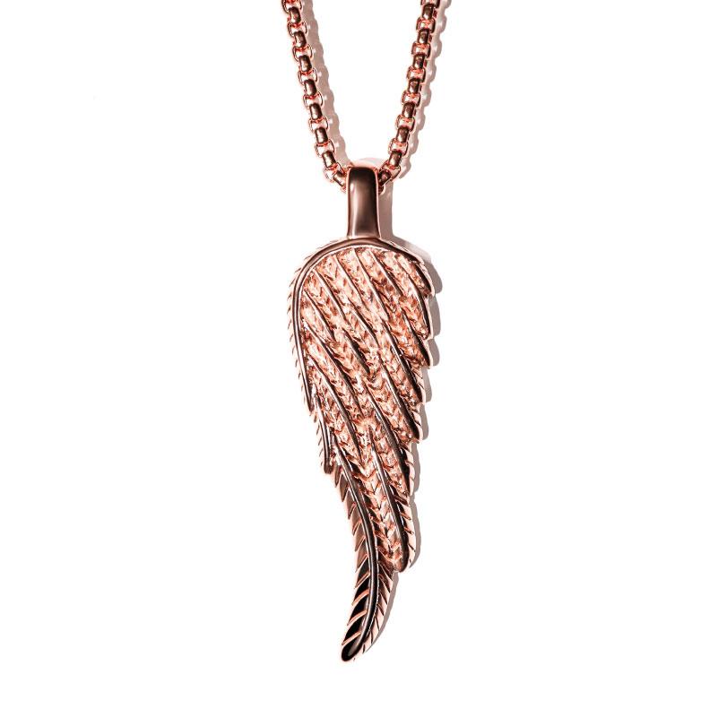 Angel Wing Pendant Necklace – RoseGold & Black Pty Ltd