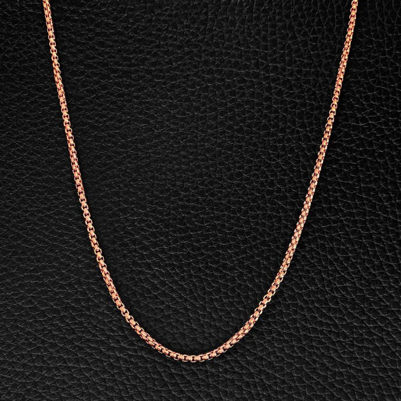 Minimal Rose Gold Box Chain Necklace – RoseGold & Black Pty Ltd